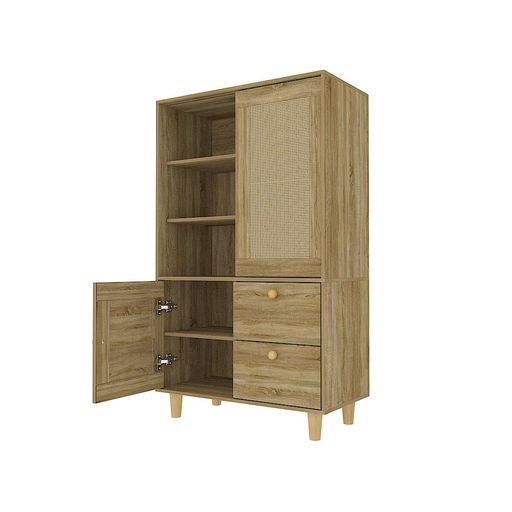 【ラタン風スライド扉でやさしい雰囲気をプラス】通気性のあるラタン風デザインを取り入れ、軽やかな印象と自然素材のような質感を実現。圧迫感のない抜け感が、お部屋を明るくあたたかい雰囲気へと導きます。リビングや寝室、玄関など、どんな空間にも調和し...