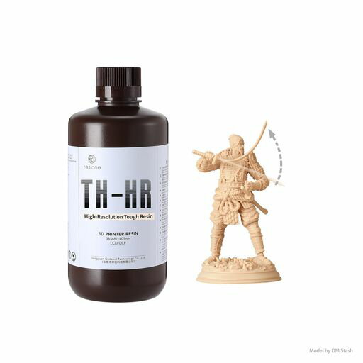 【超高精度と解析度】TH-HR3dプリンターレジンはモデルのすべての細部を正確に還元することができ、しかも造形されたモデルの表面は繊細で光沢があり、塗装を経てもモデルの細部は依然として鮮明で鋭利で、超微細GK、頭彫り、機甲モデル、車型、精密...