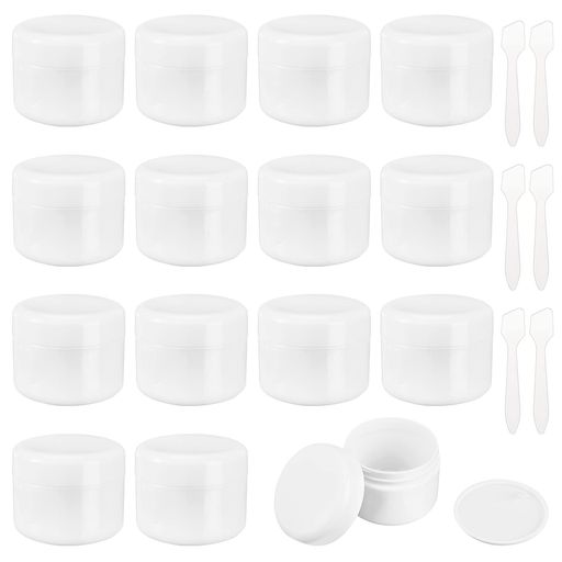 パーケージ包装:16個セットクリームケース、サイズ:5.15x4.35cm、容量は50g;色はホワイトです。 高品質な材料:優れたラスティック製で丈夫で転落しても壊れにくいです。無毒無味でご安心に使ってください。 独特なデザイン:蓋と容器の...