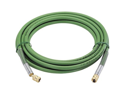 長さ:5m 常用圧力:5.5MPa 1/4"フレア(ストレート)x1/4"フレア(45°ムシ押し付き)