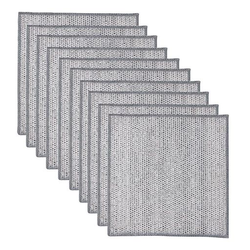 数量:ワイヤー食器洗いタオル*10枚、サイズ:20*20cm、カラー:シルバー。 強力な汚れ除去:このスチールワイヤーふきんは両面の凹凸微細孔のデザインで、摩擦力を増加し、豊富な発泡効果があります、食器の頑固な汚れを簡単に除去でき。繰り返し...