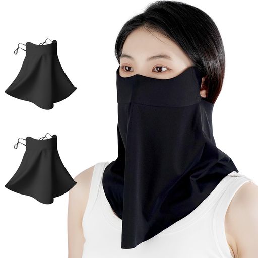 【究極のマスクUVカットと冷感の両立!】この日除けマスクは、紫外線の99%を効果的に遮断し、さらに100%のアイスシルク素材を使用した冷感技術を組み合わせています。紫外線が皮膚に与える長期的な影響により、皮膚の老化が進み、衰えが加速します。...