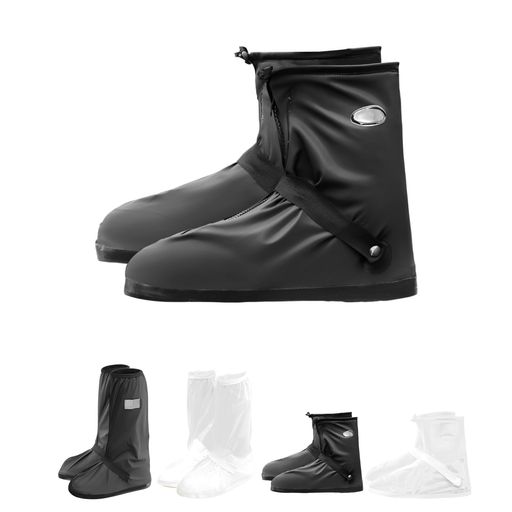 【商品仕様】サイズ:Sサイズ/適応靴サイズ目安23-23.5(26cmx22cmx9.7cm)、カラー:黒、タイプ:反射固定バンド付きローカット、素材:PVC 【安全性向上】両側の反射ストリップで視認性を高め、滑り止めソールが追加のトラクシ...