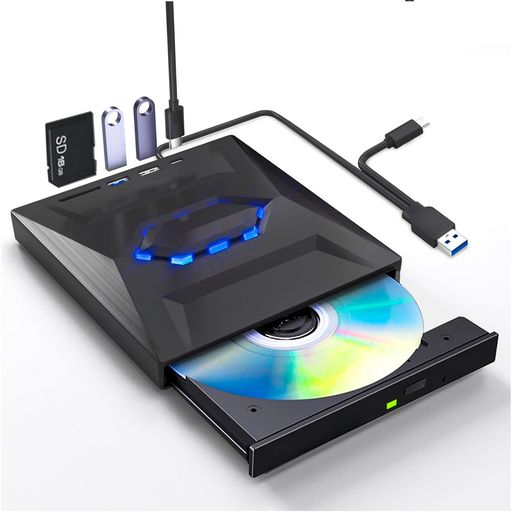【高速読み取りと静音設計】このUSB外付けDVDドライブは、最大8倍速(DVD)および24倍速(CD)の読み取り・書き込み速度をサポートする高性能モーターを搭載しています。回転速度を自動制御することで安定したパフォーマンスを確保し、ノイズを...