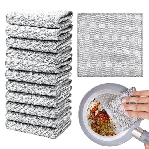 【商品詳細】数量:ワイヤー食器洗いタオル*6枚(12枚)、サイズ:20*20cm、カラー:シルバー 【汚れを強力に除去】金属ふきんは、コーティングを損傷することなく、頑固な汚れを簡単に取り除くことができます。繰り返し使えるので、キッチンのお...
