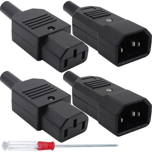 アダプター:IEC320C13メスコネクター。IEC320C14オスコネクタ。電圧と電流:AC250V10A. 利点:C13C14インライン再配線可能電源アダプターはDIY電源コードコネクターに使用でき、すべての3ピンアダプターインターフェ...