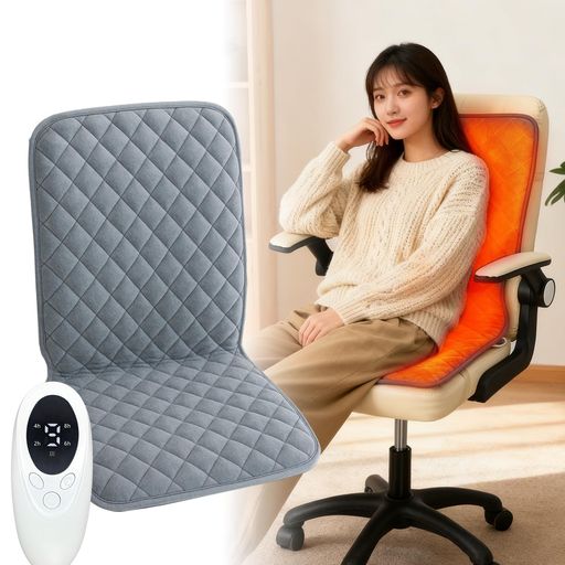 【2025新登場ホットマット&amp;9段階温度調整】この電気座布団は画期的な速暖性能を実現!わずか5秒で、じんわりと温もりが広がります。座面と背もたれを同時に温めるダブル発熱構造で、45cmx90cmの広いエリアをムラなく暖めます。25°...