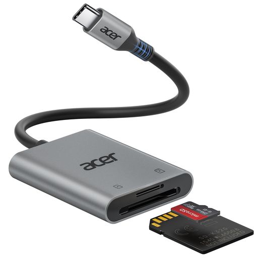 💡メモリーカード認識のヒント:1 まずSDカードおよびmicroSDカードを挿入し、正しい向きで差し込まれていることを確認してください。2 その後、SDカードリーダーをデバイスに接続すると認識されます。 【超高速データ転送】...