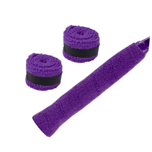 [仕様]タイプ:タオルタイプ/サイズ:680*30*5mm/カラー:紫/セット内容:グリップテープx2本(同色) [吸汗性抜群]タオルグリップは長毛繊維を使用しており、吸水性が高く、汗をしっかり吸収できます。湿度の高い環境や、汗をかきやすい...