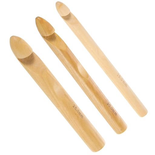【商品仕様】サイズ:直径1.5cm/2.0cm/2.5cm、長さ:20cm、3本入りです。 【高品質の素材】木製かぎ針編みフックは高品質の無垢材で作られており、耐久性と耐摩耗性があります。手作業で精密にカットされ、非常によく磨かれています。...