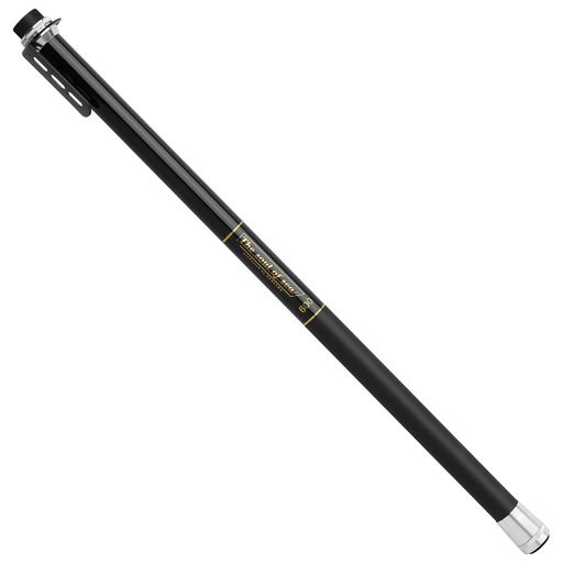 製品仕様:ポール全長:6m、継数:9本、仕舞寸法:77cm、先径/元経:12.8mm/37.7mm標準自重:550g タモの柄のネジの規格はW1/2(1/2inch・約12mm)であり、市販の玉網やイカギャフも装着可能。 グリップ付きでリュ...