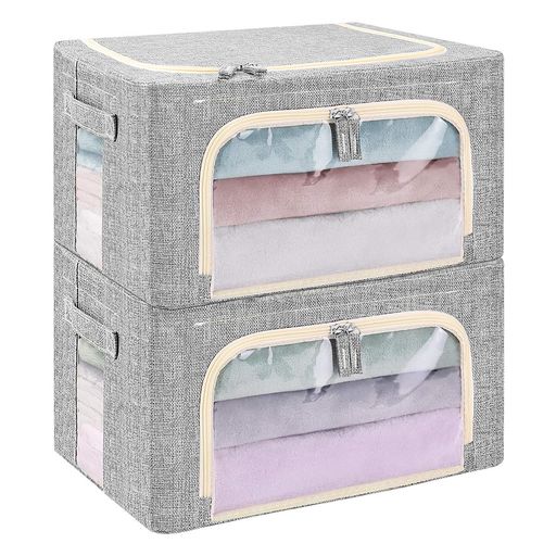 【仕様】サイズ:39X29X20CM容量:22L材質:コットンとリネン生地 【ワイヤータイプ】ワイヤーと底板がしっかりケースの形状をキープ。積み重ねて収納できます。使わないときはワイヤーを折りたたんでスリムに収納。 【合理的な構造】中身が見...