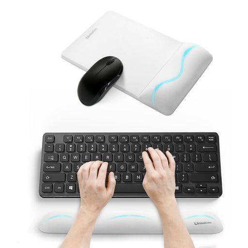 【商品寸法】リストレスト一体型ミニサイズマウスパッド(24cmx13.6cmx1.25〜2.4cm)とMサイズキーボードリストレスト(35cmx7cmx1.74〜2.2cm)のセット販売。リストレスト一体型ミニサイズマウスパッド:コンパクト...