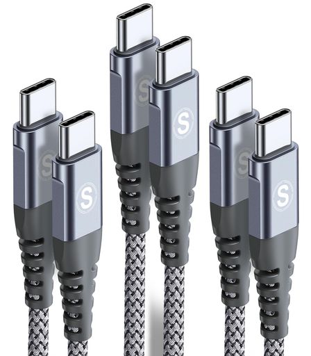 【高品質のUSB C-USB C ケーブル 】:USB-Cポート付きのデバイス(スマホ、タブレット)をUSB-Cポート付きのデバイス(パソコン、チャージャー)に接続するケーブルです。 【60W高速充電】:Type C-Type C ケーブル...