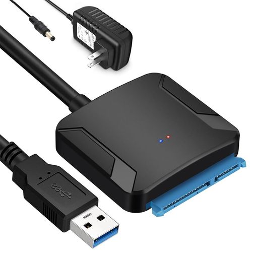 👍【SATA USB変換ケーブル】3.5インチSATA HDDおよび2.5インチSATA HDD SSDドライブをUSB3.0でコンピューターに接続し、データへのアクセスとバックアップを行うことができます。ただし、消費電力が...