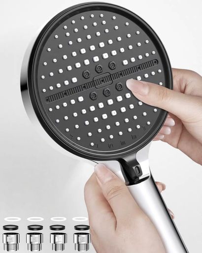 1.【超大パネルによる没入感のあるシャワー体験】このシャワーヘッドは、超大直径の円形の噴出パネルを備えており、その広い被覆面積によって、水流があらゆる角度から体を包み込むことができます。シャワーヘッドを開けると、水流は幕のように降り注ぎ、全...