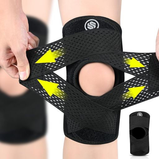【SOLOEVER膝サポーター】は、膝関節をしっかりサポートするために4本の金属スプリングを搭載しています。これにより、膝の動きを安定させ、筋肉や腱、靭帯を保護し、自然な動きがサポートされます。側面からの強力なサポートで膝の揺れを防ぎ、膝関...