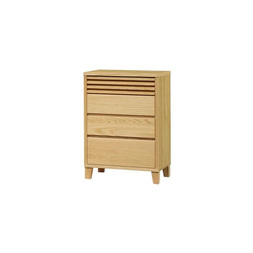 商品サイズ:幅62x奥行45x高さ88.5cm 重量:27kg 素材:天板・外側面/CEグロスマット化粧板、前面・脚・面縁/無垢材オイル塗装、引出前板・外側面・内側、背面/CEプリント化粧板
