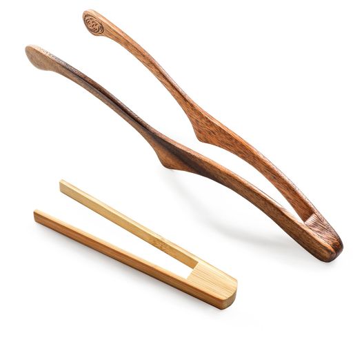 【製品仕様】材質:木製、重量:約31g、数量:トング1本、サイズ:長さ:29CM竹製小トング1つ付き 【高品質素材】木製、軽量、錆びに強く、安全に使用でき、耐久性があり、再利用可能で、食材掴みやすい、掃除が簡単で、あなたの料理のための最高の...