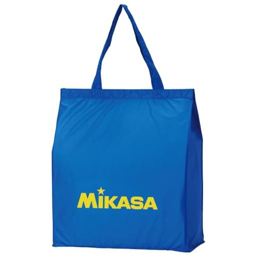 大流行のミカサバッグ 折りたたみ式でいつでも携帯できる MIKASAの文字がラメタイプ 折りたたんだ状態のサイズ/約縦15X横10X厚さ2cm 本体カラー:ブルー 文字カラー:イエロー 台湾製