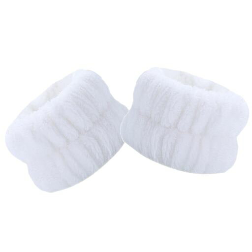 【商品仕様】綿毛洗顔手首白1対入り、直径9 cm、幅6 cm、厚さ1.5 cm。 【伸縮性】ほどよいゴム設計で、多くの人の手首に安定してフィットし、手を締めすぎず、すばやく乾くことができます。 【柔らかい質感】高品質サンゴ羊毛を採用し、肌触...