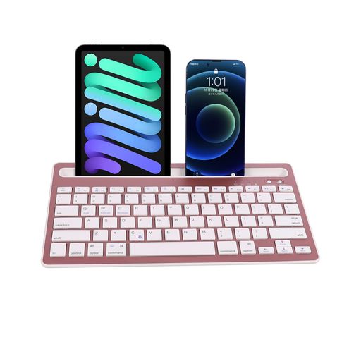 【スマホやタブレットでも使用できるキーボード】Windows、MacOS、iOS、Androidに対応するマルチデバイスキーボード。2台のデバイスを同時に接続でき、入力するデバイスを素早く切り替えられます。 【タブレットスタンド機能安定】ス...