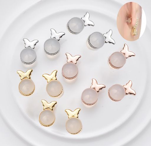 【改良版 ピアスキャッチ】金属の内部はシリコン素材なので耳にしっかり固定でき、着脱にも便利。フィット感も絶賛で、落ちない、失くす心配もありません。ピアスキャッチの形状を改良し、耳飾りに良い支持と引き上げの効果を発揮しました。耳の魅力をよりア...