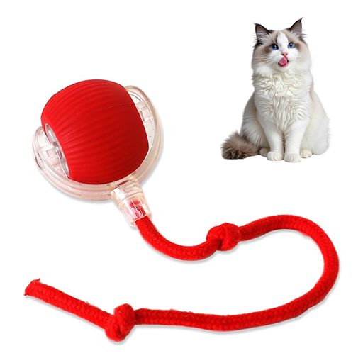 行動 【仕様】自動猫ボールおもちゃ1個入り、色は赤色、サイズは7x7cm。 【長い尾付きで更に楽しさ倍増】ボール本体から伸びるフサフサの長い尾が、玩具の魅力をさらに引き立てます。ひらひらと揺れる尾は猫の興味を強く引き付け、パンチングやキック...