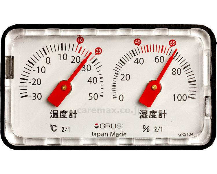 商品の仕様 ●サイズ／幅4.8×奥行1.4×高さ2.8cm ●重さ／約15g ●材質／本体：ABS、表面：アクリル ●付属品／取扱説明書兼保証書 ●生産国／日本 商品の説明 ・世界でも最高水準の温湿度計。 ・小型で目立たない。 ・温度は-3...
