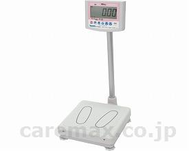 商品の仕様 ●サイズ／幅35.4×奥行49.1×高さ78.5～80.5cm、載台：幅35.4×奥行35.4cm ●重さ／約11kg（乾電池含む） ●材質／計量部本体：鉄製、指示計：樹脂成型品 ●電源／単1形乾電池×4またはACアダプター（付...