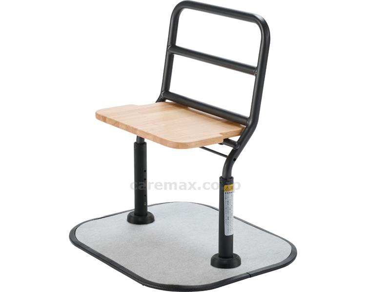 商品の仕様 ●サイズ／幅50.5×長さ60.5×高さ65～75（5段階／2.5cm）cm、面手すり：幅42.5×奥行27×高さ38～49cm ●重さ／22kg ●材質／ベース・フレーム：スチール、面手すり：集成材（ゴムノキ）、カーペット：（...