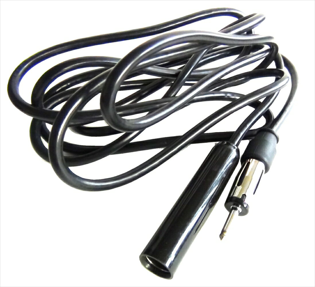 カーラジオアンテナ（ラジオジャック）を延長して、カーラジオジャックに接続します。ラジオジャック用　2m延長ケーブル。【仕様】色：ブラック適合車種：ラジオジャック（JASO）サイズ：2m素材/重量/スペック：約80g