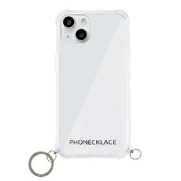 ロゴ入りリング型チャームがおしゃれPHONECKLACE「ストラップ用リング付きクリアケース」はチャームが付きで、ストラップやキーチェーンなどの取り付けに適したiPhoneケースです。 ●ストラップ取り付け用リング付き ケースにストラップが...