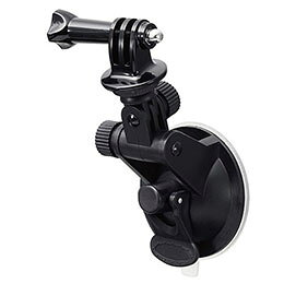 GoPro HERO9/8/7/6/5/MAXなどのアクションカメラを車のフロントガラスや窓ガラスなどの様々な平滑面に取り付け可能な吸盤型マウント■GoPro HERO9/8/7/6/5/MAXなどのアクションカメラを車のフロントガラスや窓...