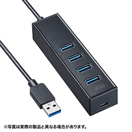 マグネットで固定できる便利なUSB3.0　4ポートハブ。●マグネット付でしっかり固定できるUSB3.2Gen1ハブです。 ●microUSBポートを搭載した充電器を使用するとセルフパワーのUSBハブとして使用できます。 ●ケーブル長約1mの...