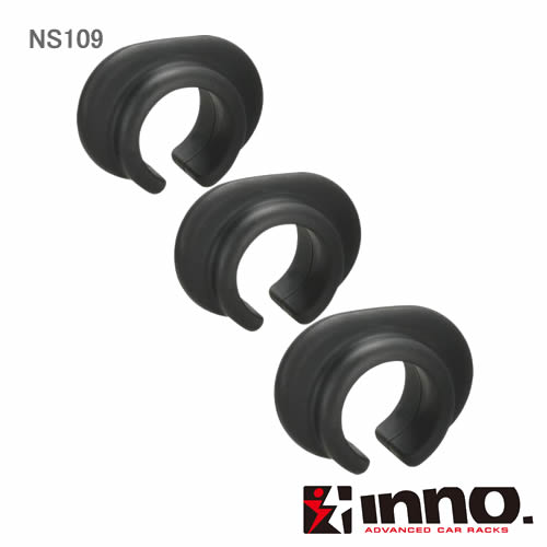 カーメイト INNO 室内キャリア NS109 ボード＆ハンガーストッパーサーフボード等を積載した場合のクッションに。ハンガーなどを動かないようにストッパーとして使用可能。3個入り。カラー：ブラック(BLACK)製品重量：60g製品サイズ：...