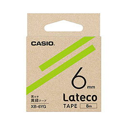 lateco詰め替え用テープ 6mm幅(テープ長8m)●黄緑に黒文字 ●6mm ●発色層をラミネートした新開発のテープ。 ●ラミネートフィルムにより、擦れ、汚れなどに対する耐久性に優れています。●テープ交換:テープは詰め替え方式を採用。専用...