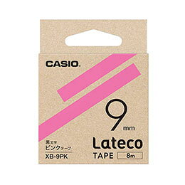 lateco詰め替え用テープ 9mm幅(テープ長8m)●ピンクに黒文字 ●9mm ●発色層をラミネートした新開発のテープ。 ●ラミネートフィルムにより、擦れ、汚れなどに対する耐久性に優れています。●テープ交換:テープは詰め替え方式を採用。専...