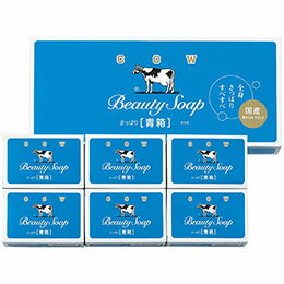 牛乳石鹸の青箱6個入ソフトな泡立ちで、さっぱりとした洗い上がり。メーカー品番 : 85g石鹸6個・[日本製] 27.3×12.4×3.1cm・600g