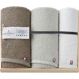 今治のONE QUALITY フェイスタオル2P&ウォッシュタオルフェイスタオル2P&ウォッシュタオルメーカー品番 : Q-55400 サイズ : フェイスタオル:34×80cm、ウォッシュタオル:34×34cm 箱サイズ : 27.5×3...