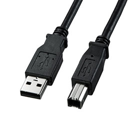 USB2.0ケーブル(ブラック・5m)USB2.0規格・USB1.1規格準拠のパソコンとUSB機器(プリンタ・HDD・USBハブ・スキャナ等)との接続や、USBハブとUSB機器を接続する時に使用するケーブルです。 (「シリーズA」コネクタを...