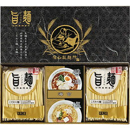 福山製麺所「旨麺」かん水を使用していない生麺を48時間熟成乾燥させ、うま味を凝縮させたノンフライの「旨麺」。まるで生麺のようなのど越しと食感が特徴のこだわり麺に各種スープをセットしました。セット内容 : ラーメン(80g)×4、塩スープ(3...