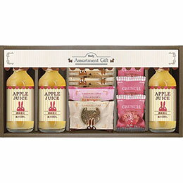 ジュース&クッキーセットジュース&クッキーセットメーカー品番 : ROZ-202 セット内容 : チョコクランチ(ストロベリー)・アップルジュース(180ml)×各3、ナッツとチョコのざっくりクッキー×2、焼きほろろクッキー(ココア・ストロ...