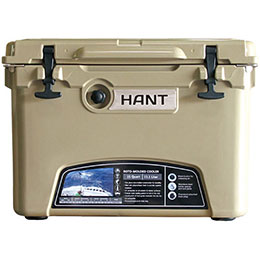 クーラーボックス サンド 35QT●2021年度、新しく誕生したアウトドアブランド「HANT(ハント)」から高性能でタフなクーラーボックスが発売。 ●一体成型による頑丈なボディ、優れた保冷機能を備えたハイスペッククーラー。 ●約5cmの分厚...