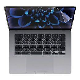 Apple M2チップ搭載MacBook Air 2023 15インチ対応液晶保護指紋防止光沢フィルム。●指紋防止加工でフィルムへの指紋の付着を防ぎます。 ●光沢タイプで液晶画面をくっきり鮮やかにします。 ●接着面にシリコン素材を使用してい...
