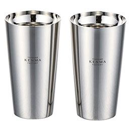 燕研磨ファクトリー ステンレスダブルタンブラー320ml 2P磨きの技に拘る、町工場の職人たちが作り上げたタンブラー。メーカー型番 : ME-7355 内容 : 本体(約320ml)(約φ74×130mm)×2 材質 : 18-8ステンレス...