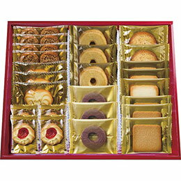 焼菓子詰合せフレンチの榎本実シェフ監修の焼菓子。素材と味にこだわったとっておきのスイーツです。香ばしいクッキーをバラエティー豊かに揃えました。セット内容 : ミニラズリン・珈琲ココナッツ(2個入)×各4、ココアリング・豆乳リング(2個入)・...