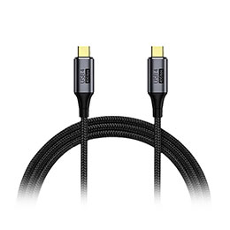 USB4準拠のTYPE-C to TYPE-CケーブルUSB4準拠のTYPE-C to TYPE-Cケーブルです。 急速充電、高速データ転送に対応しており、ご利用の機器の能力を活用することができます。 ■40Gbpsの高速データ転送に対応 ...