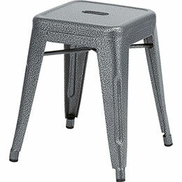 クレール スツールサイズ : W39×D39×H45(座面30×30)cm カラー : ブラック 素材 : スチール(粉体塗装) ハンマートーン仕上げ 原産国 : 中国 スタッキング可組立 : 完成品 静的耐荷重 : 80kg