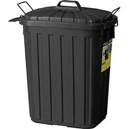 ペールカン60Lサイズ : W36×D55.4×H62.2cm カラー : ブラック 素材 : ポリエチレン スチール 原産国 : 日本 容量 : 約60L組立 : 完成品